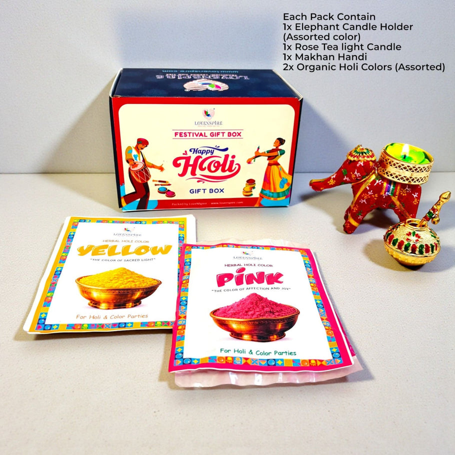 Holi Gift Box with Elephant Decor - LoveNspire